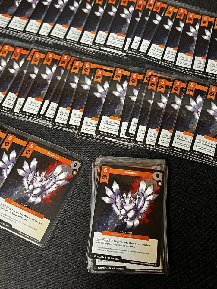 100 X Mothman 020/214 1 Star Rare Holo Card MZ1 Metazoo 2025 Cryptid ...