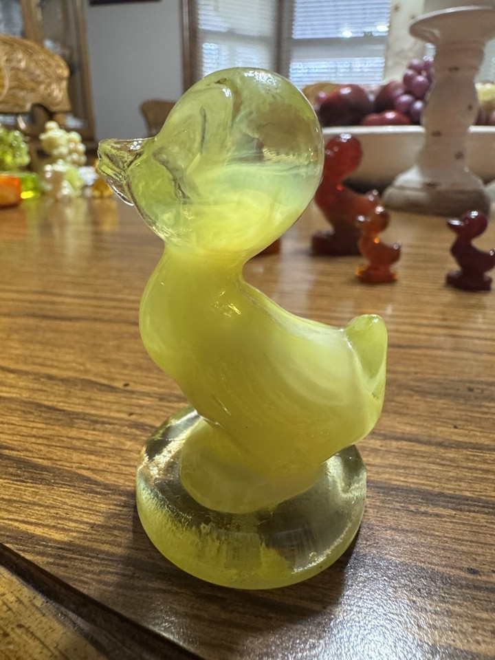 Lot Of 6 Boyd Art Glass Debbie The Duck Orange Slag Corn Silk Cadmium ...