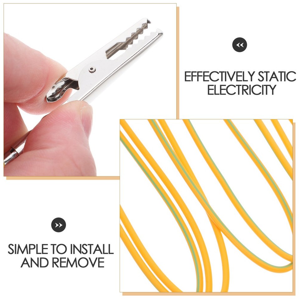 5 Pcs Long Ground Wire Anti-static Cable Grounding for Electrical ...