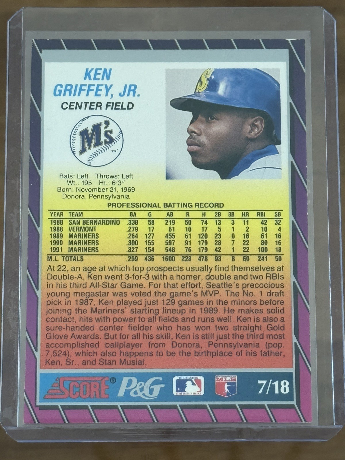 💎 1992 Score Sample P & G Proctor And Gamble Ken Griffey Jr baseball ⚾️ ...