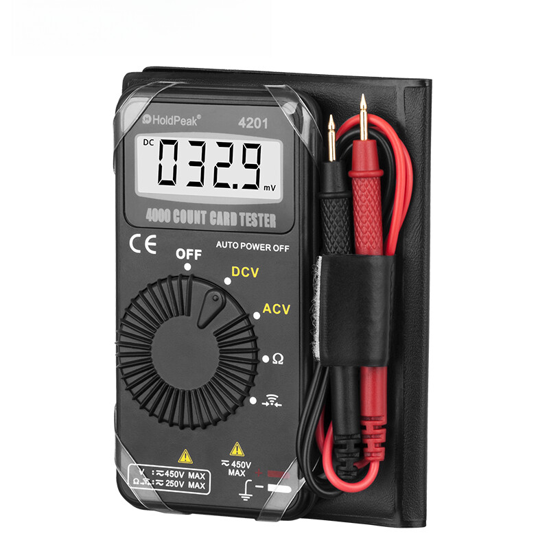 Mini Pocket Meter Digital Multimeter Auto Range DC AC Volt Ohm Portable ...