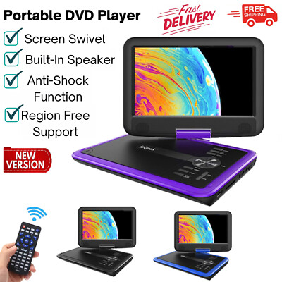 ieGeek 11.5" Portable DVD Player 5 Hours Rechargeable Battery Swivel ...