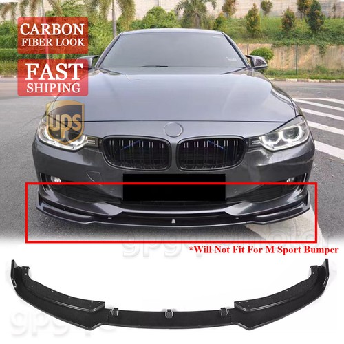 For BMW F30 3 Series Base 2012-2015 Carbon Fiber Front Bumper Lip ...