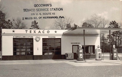 FL - 1950’s RARE! Florida Texaco Oil Gas Station Hernando, FLA - Citrus ...