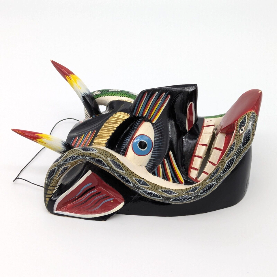 Hand-Carved Mexican Diablo Mask Modesto Horta Ramos Tócuaro Folk Art ...
