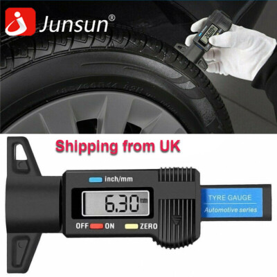 Digital Tyre Depth Gauge Tread Checker Motorbike Car Tester Brake Shoe ...
