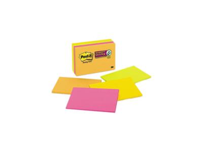 Post-it Notes Super Sticky 6445-SSP Super Sticky Large Format Notes, 6 ...