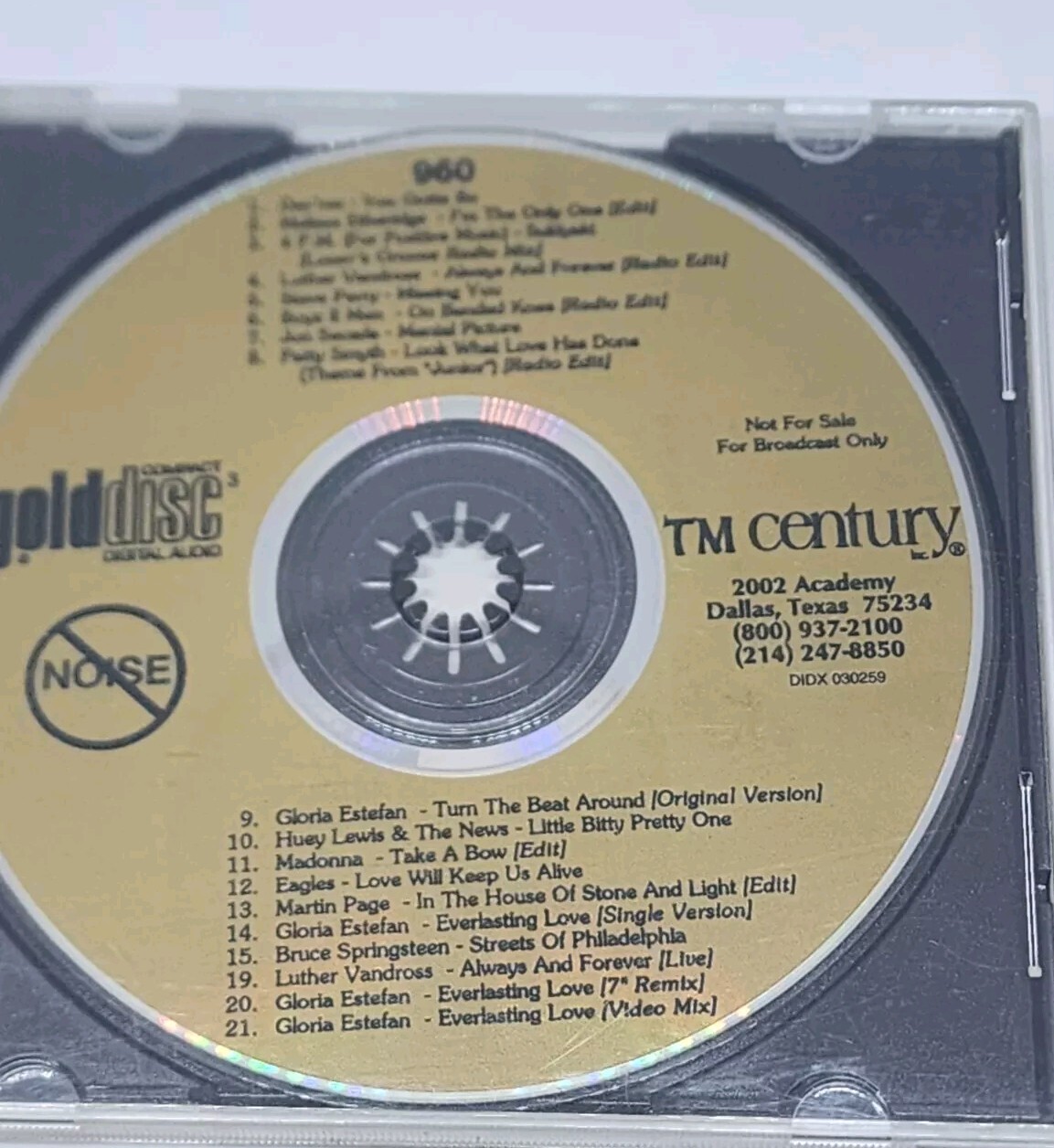 TM Century Gold Disc 960 CD Promo Rare Eagles Bruce Springsteen Luther ...