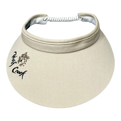 Wolf Creek Golf Visor Cap Hat Adjustable Khaki Town Talk USA | eBay