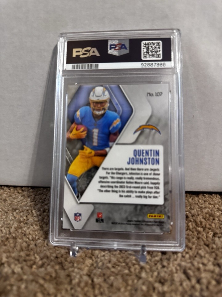 2023 Panini Phoenix QUENTIN JOHNSTON Rookie RC #107 Los Angeles ...