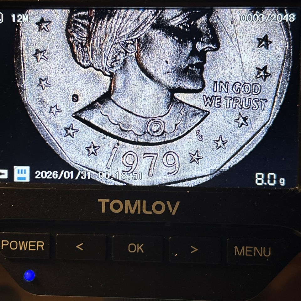 1979 S $1 Susan B Anthony Liberty Liberty One Dollar Coin ERRORS FACE ...