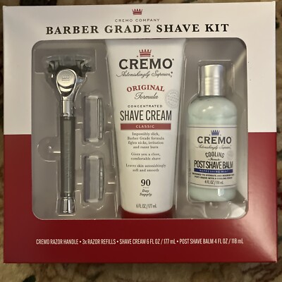 Cremo Company Barber Grade Shave Kit Full Size MEN'S Gift Set Brand New ...