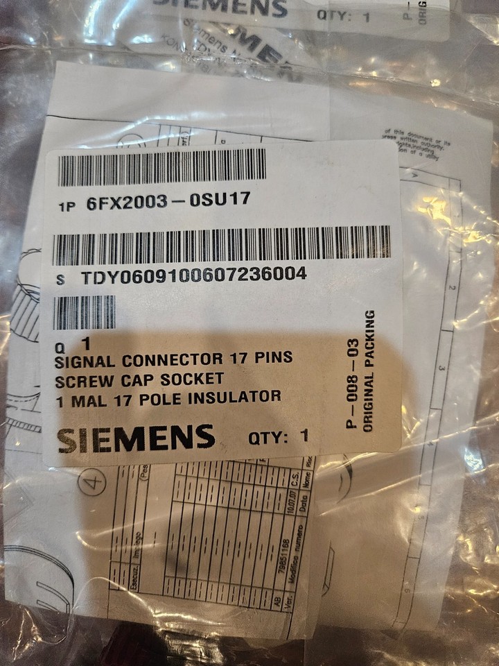 1PC NEW SIEMENS Encoder Plug 6FX2003-0SU17 Connector 1 pcs | eBay