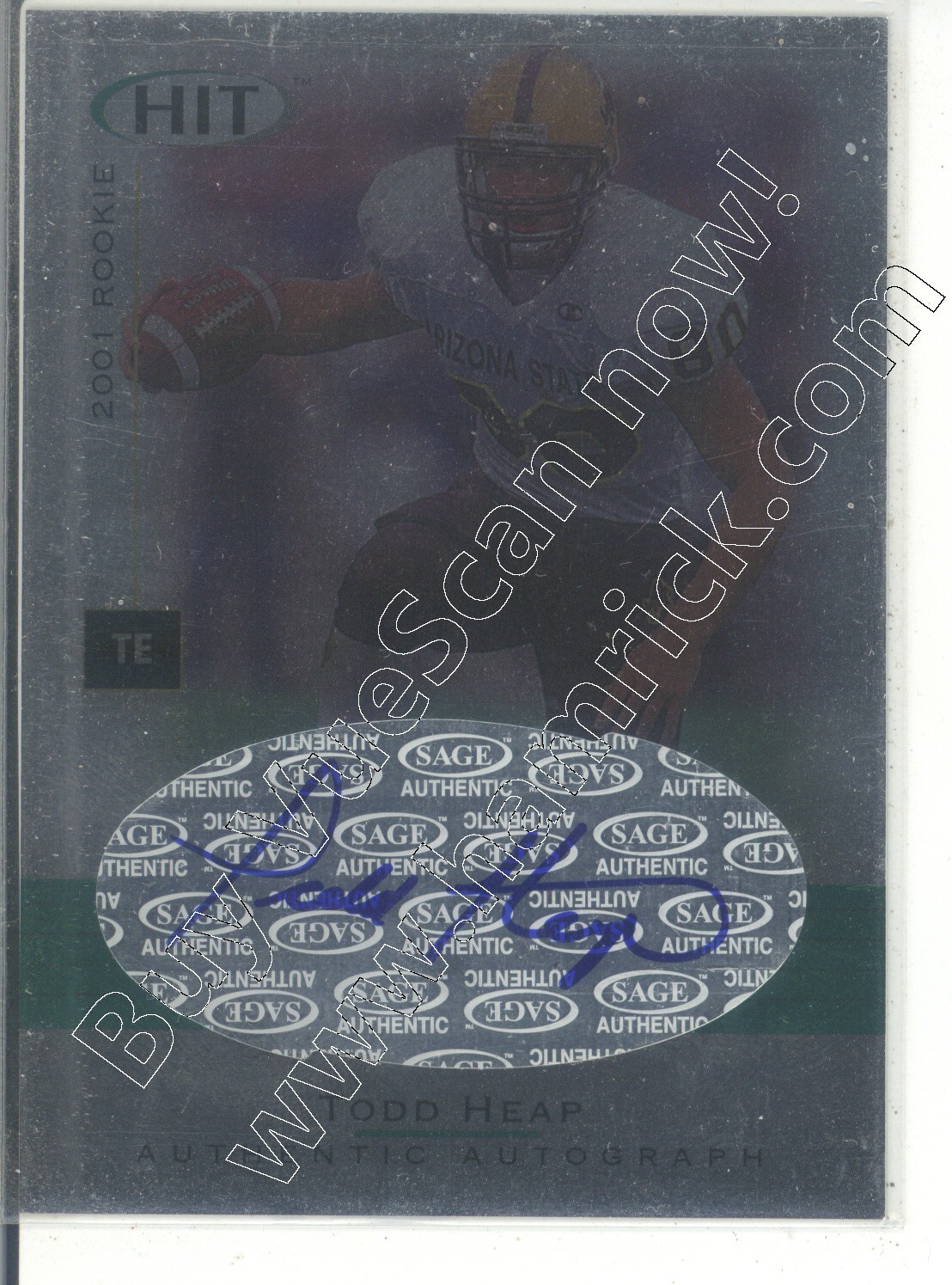 todd heap rc rookie draft auto autograph arizona state asu college foil ...