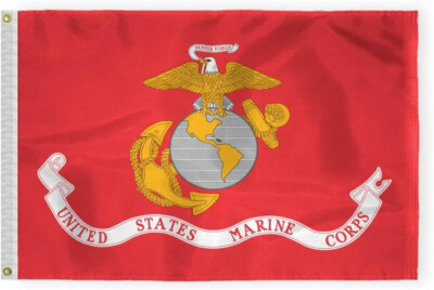 3X5 MARINES USMC EGA SEMPER FLAG CANVAS HEADER BRASS GROMMETS (LICENSED ...