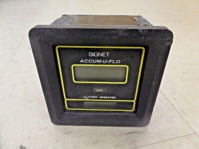 Signet Flow Meter ACCUM-U-FLO P58640 2517 Sensor SCH 40 Needs Battery ...