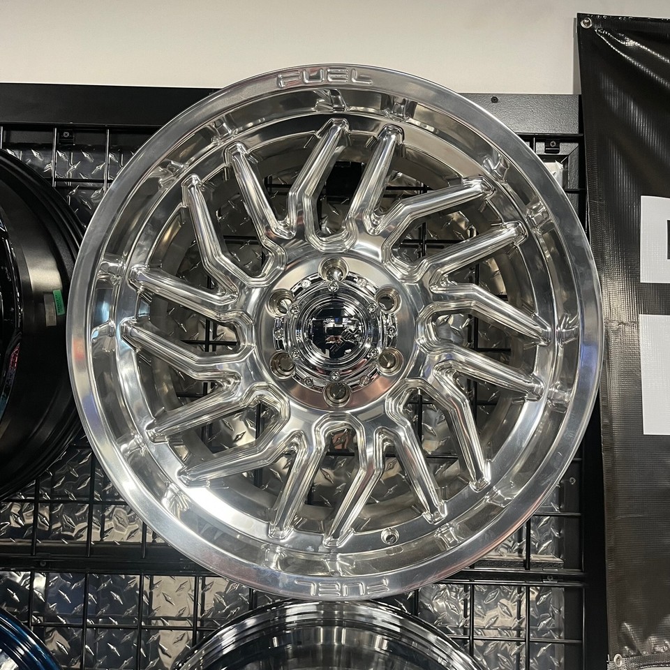 4 Fuel D809 Hurricane 20" Polished Milled 20x9 6x135 Wheels Rims Ford ...