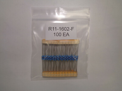 RESISTORS 16K OHM 1% R11-1602-F SET OF 100 EACH NEW | eBay
