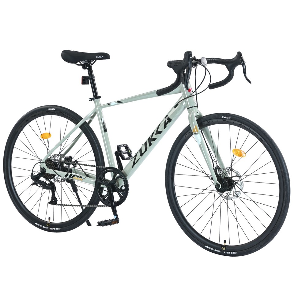 ZUKKA Road Bicycle 700C Wheel Road Bike 7 Speed Light Weight Aluminum ...