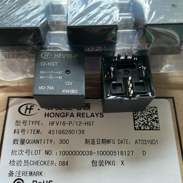 Hongfa HFV16-P-12-HST Power Relay 12VDC 70A 4 Pins 10PCS for sale ...