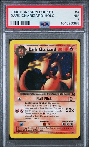 Dark Charizard PSA 7 2000 Pokemon Rocket Unlimited Holo Rare #4/82 | eBay