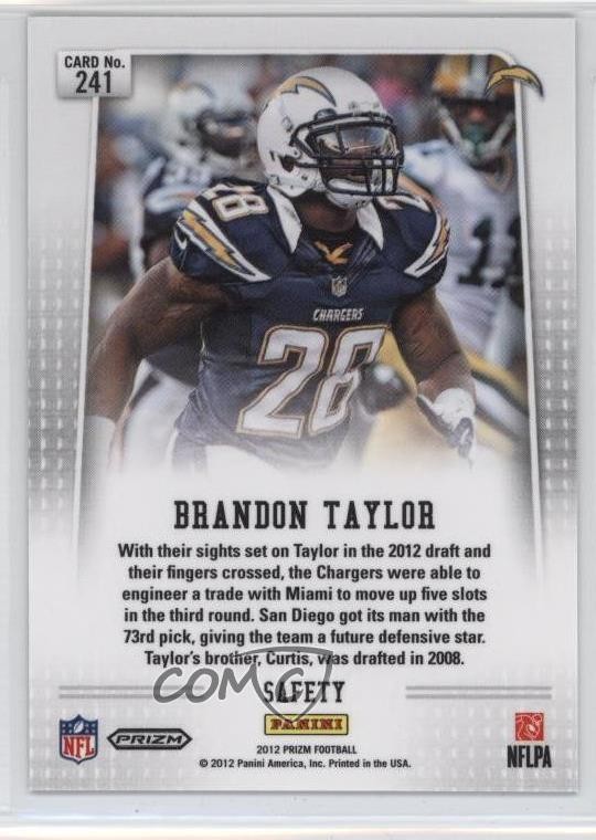 2012 Panini Prizm Retail Green Prizm Brandon Taylor #241 Rookie RC | eBay