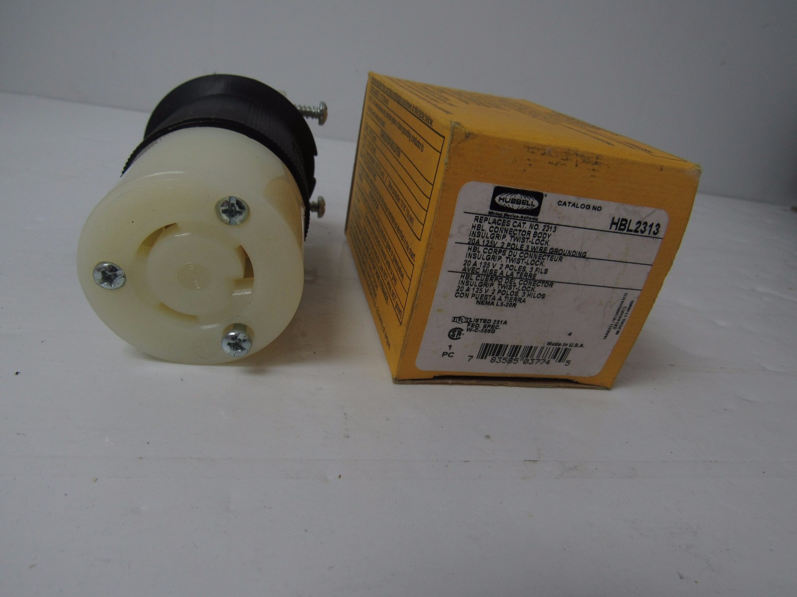 HUBBELL HBL2313 20A 125V 2 POLE 3 WIRE GROUNDING | eBay