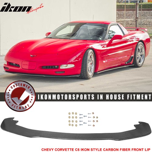 Fits 97-04 Chevy Corvette C5 Carbon Fiber Front Bumper Lip Spoiler ...
