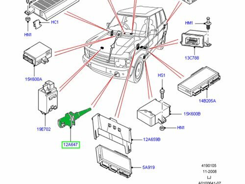 LAND ROVER A/C FRONT BUMPER AIR AMBIENT SENSOR RANGE ROVER 03-09 ...