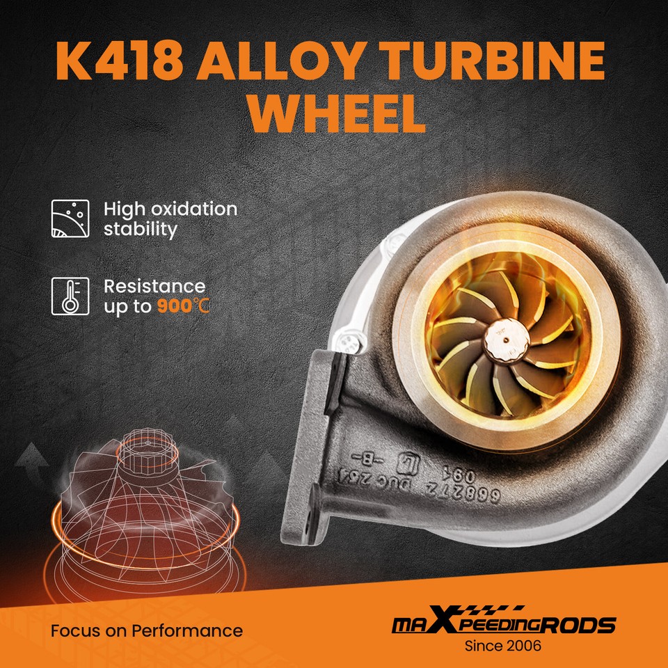 6081H Turbo Turbocharger S300SX3-S366 A/R .91 T4 320-800HP Twin Scroll ...