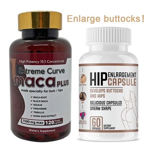 2Pcs Maka Buttock Pills + Hip Capsules ，hip shaping dietary supplement ...