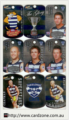 2010 Select AFL Stars Tags Base Team Set Geelong (9) | eBay