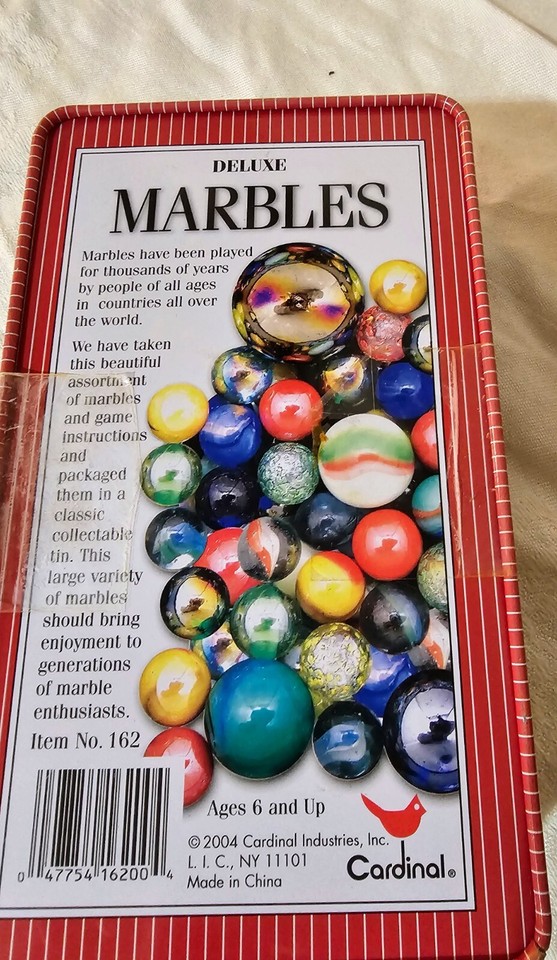 2004 Deluxe Marbles in Tin By Cardinal sealed Over 160 Marbles and ...
