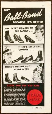 1938 Ball-Band Footwear PRINT AD Red Ball Mishawaka Rubber & Woolen Mfg ...