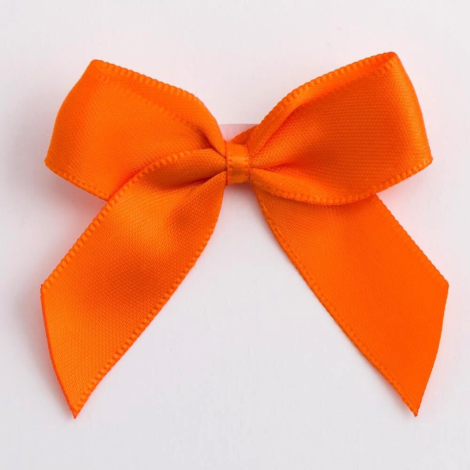 Satin Bows 5cm Self Adhesive Ribbon Pre Tied Large Bow Wide Gift Craft ...