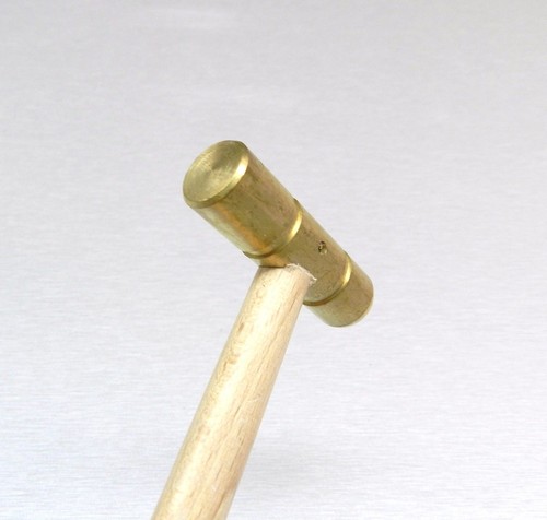 Brass Hammer Small Flat Face & Domed Head 2oz Solid Brass Jewelry Work ...