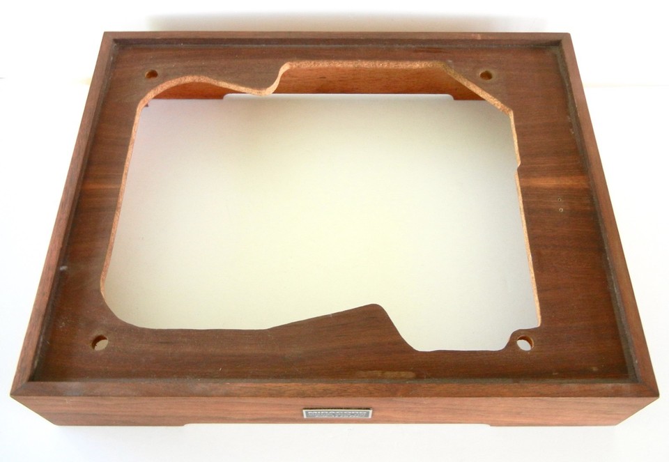 Vtg ELAC Miracord 45 Turntable RECORD PLAYER Original WOOD PLINTH w ...