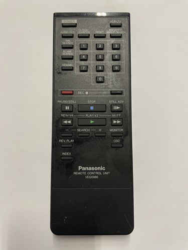 GENUINE PANASONIC REMOTE CONTROL VEQ0986 TV VCR VIDEO DVD REPLACEMENT ...