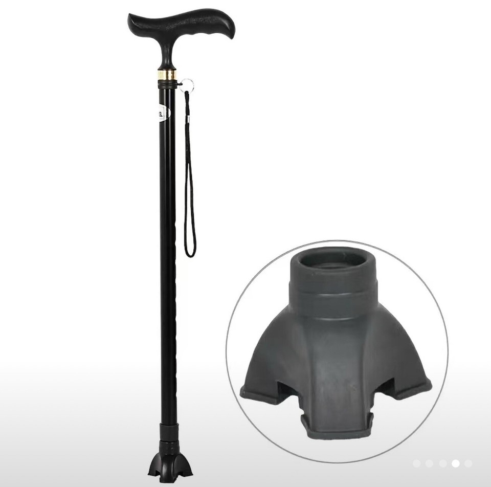 2pc Cane Tips Stand Alone Rubber with Rubber Grip Traction Walking Cane ...
