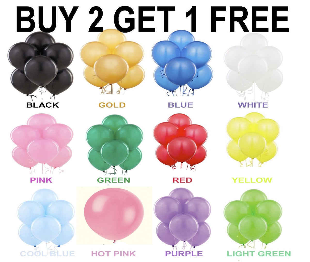 Rainbow Balloons 20-Pack Latex Helium Balloons - Assorted Rainbow ...
