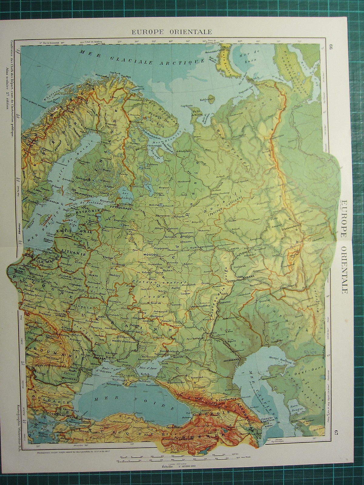 Physical Map Of Russia And Europe