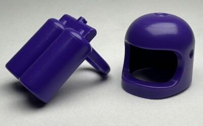 LEGO Purple Classic Spaceman Helmet & Air Tank Dark Purple New | eBay