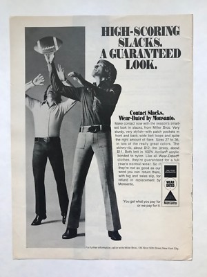 Monsanto Slacks by Miller Bros. Vintage 1971 Print Ad | eBay
