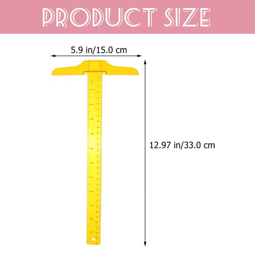 2 Pcs Junior T- Square Clear Drafting Ruler T Square Measuring Ruler | eBay