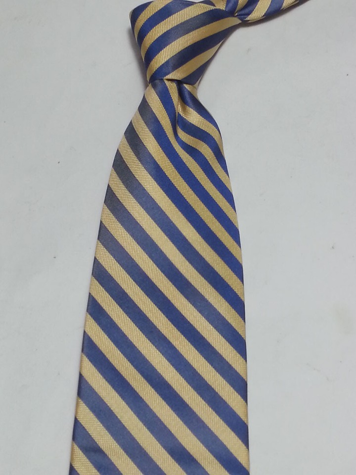 Cape Cod Men Dress Silk Neck Tie Yellow Blue Stripes 3.25" W 60" L | eBay