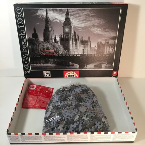London Bus Jigsaw Puzzle 1000 Pieces EDUCA Comes With Puzzle Glue Red ...