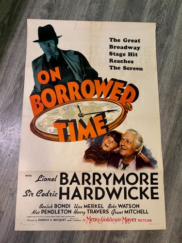 On Borrowed Time Very Rare Original 1939 Full Size Poster Lionel Barrymore Bondi | eBay
