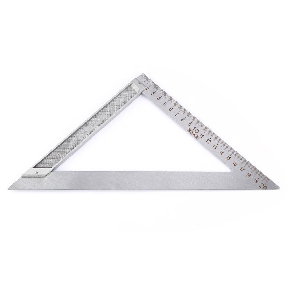 90 Right Angle Stainless Steel Triangle Ruler Woodworking Drawing Tools ...