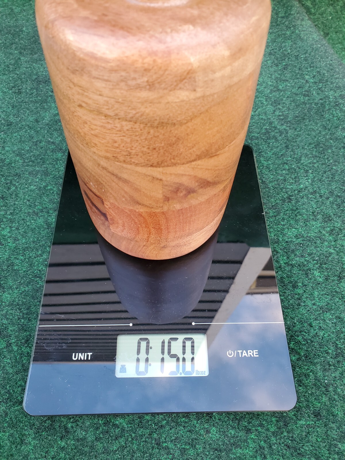 English Walnut Wood Vase 6".5"x4" Hand Turned # 2113 Sticker MCM | eBay