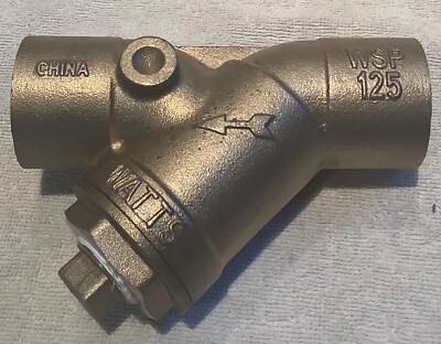 Watts 1-1/2” LFS777SI Lead Free Brass Wye Strainer Solder ends New lead ...